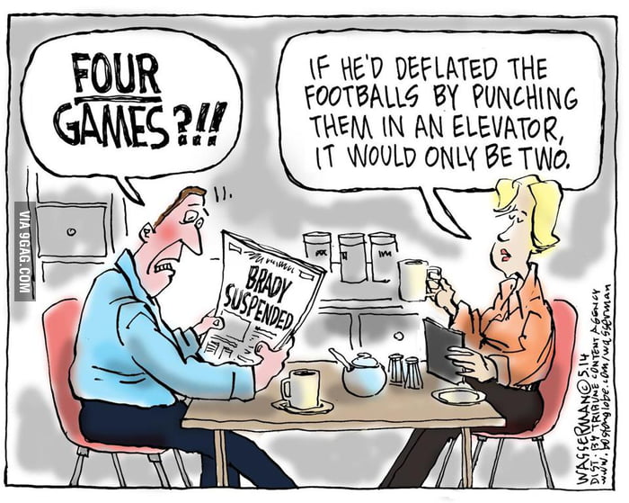 The best "Deflategate" cartoon I have seen yet... - 9GAG