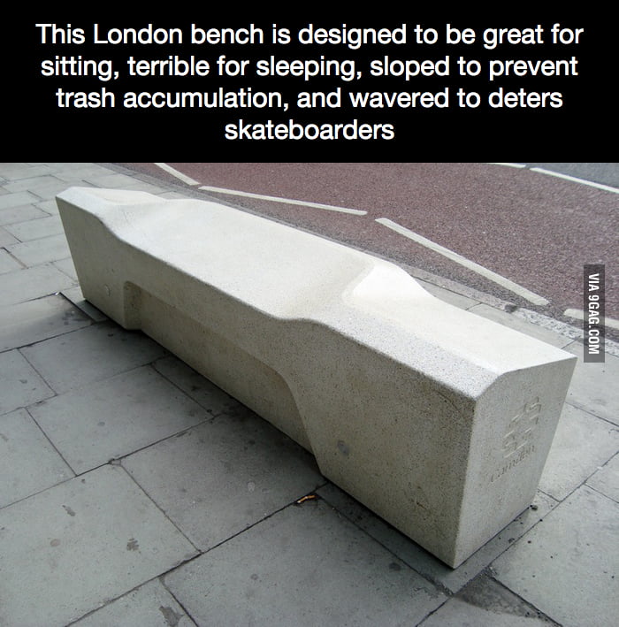 This London bench is designed to be great for sitting... - 9GAG