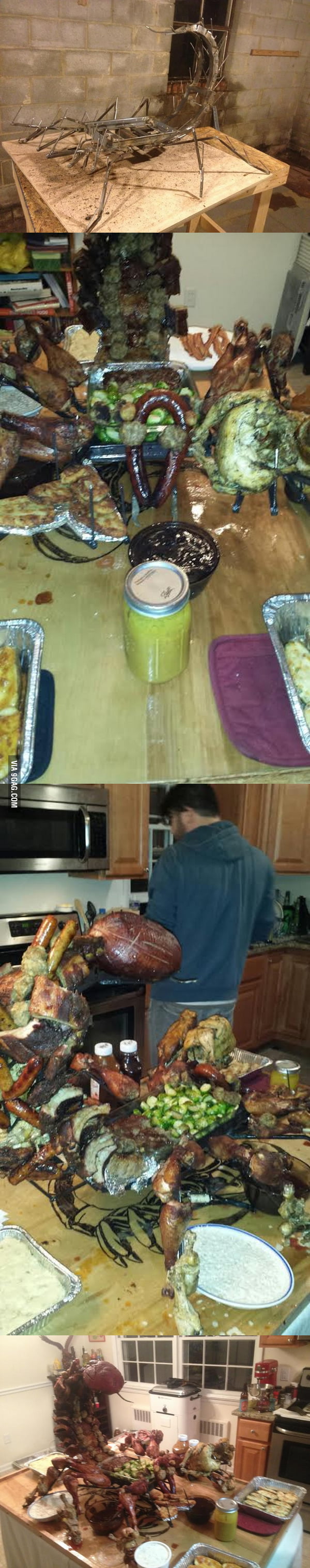 Our Thanksgiving beast feast: The Meat Scorpion! - 9GAG