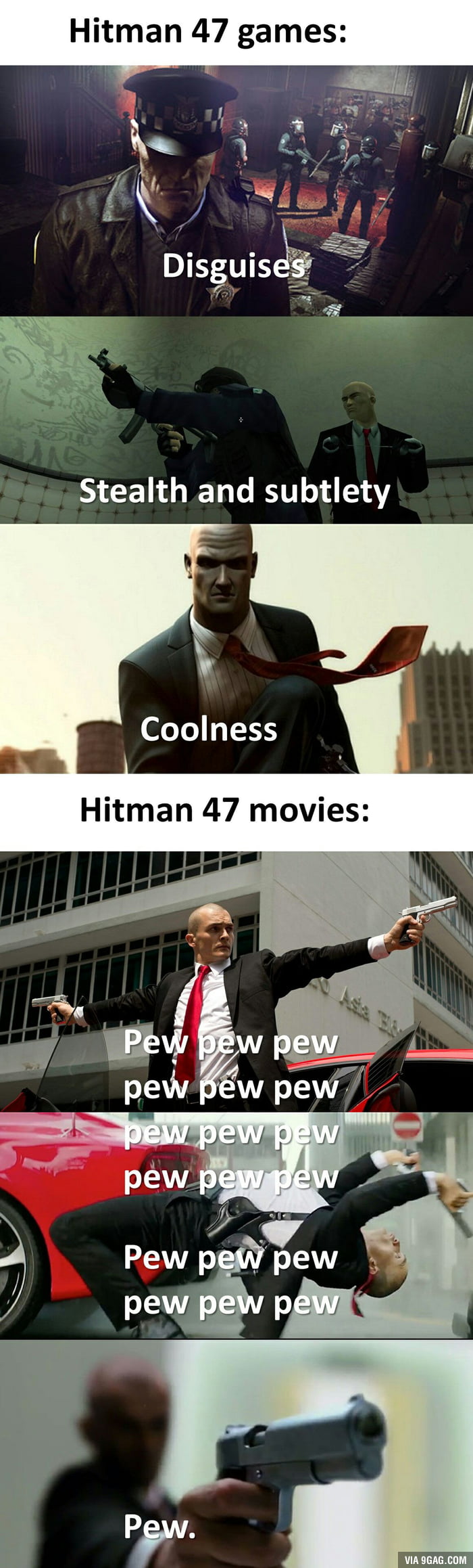 Hitman games vs The hitman movie - 9GAG