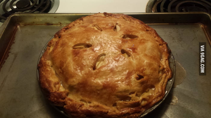 First try at homemade apple pie! - 9GAG