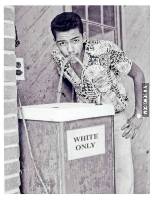 Black man drinking at white only fountain, ca 1964 – by Cecil Williams ...