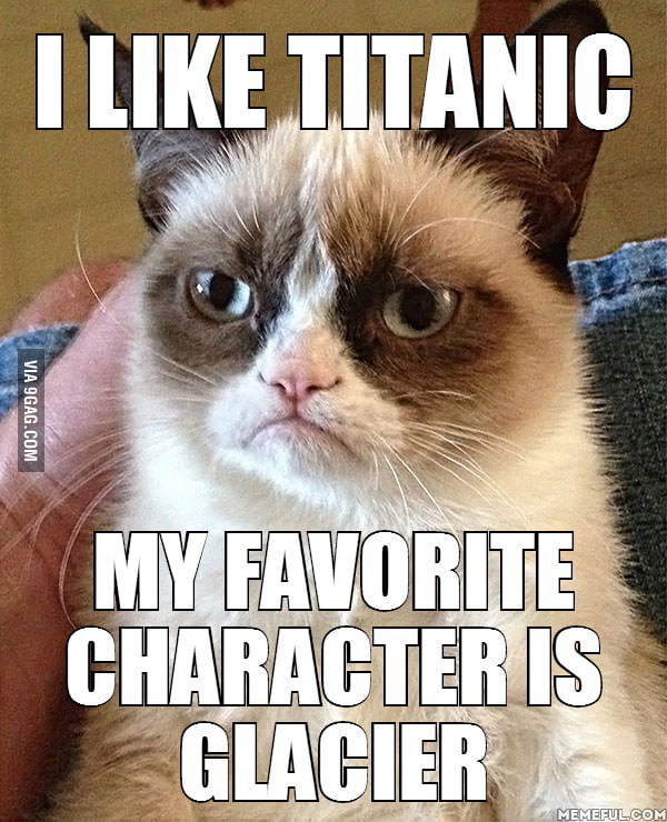 Grumpy cat likes Titanic... - 9GAG