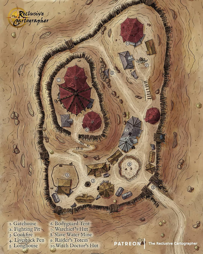 Orc Fortess DnD map I put together last week! Feel free to use! - 9GAG