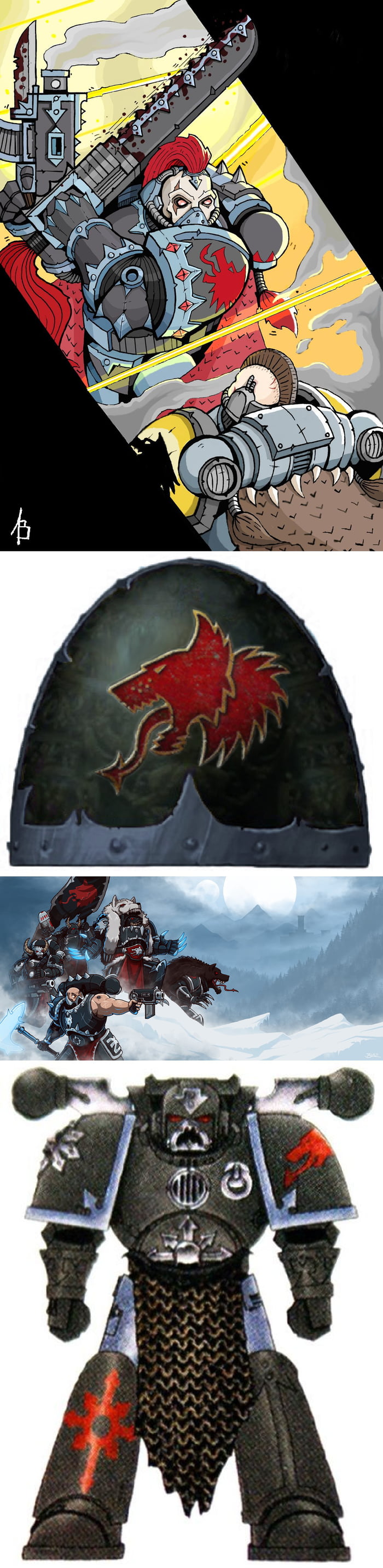 Skyrar's Dark Wolves. Infamous Chaos Space Marine warband and a ...