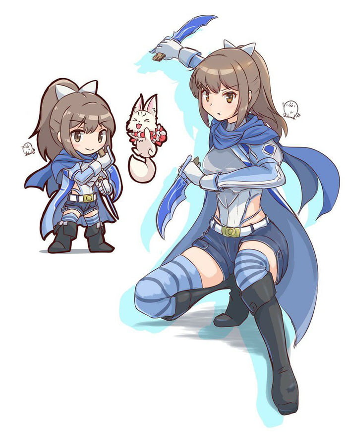 Sally and Oboro from Bofuri (by hituketoozokuaratame) - 9GAG
