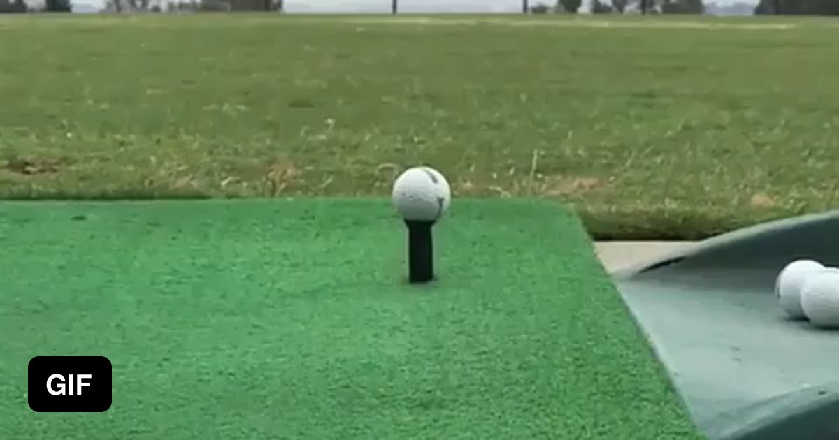 Missing the ball and hitting the tee. - 9GAG