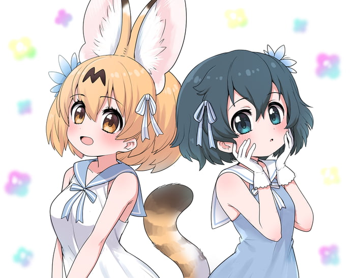 Kaban and Serval in serafuku - 9GAG