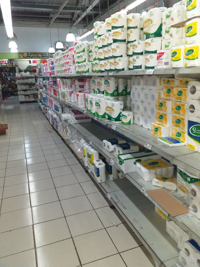 Here in the Philippines, the toilet paper aisle in our markets aren't empty 'cause we're not f ...