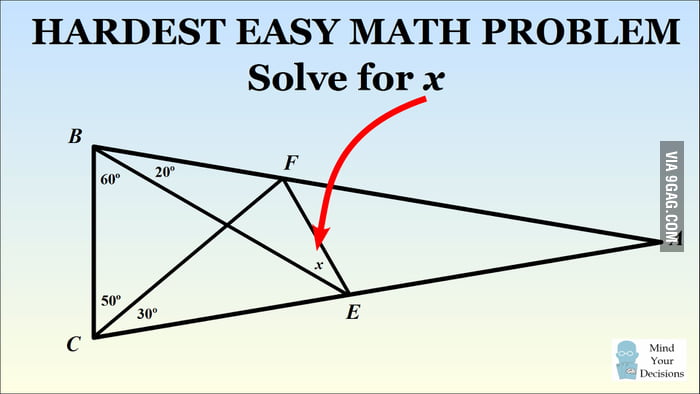 Hardest Easy Math Problem 9GAG