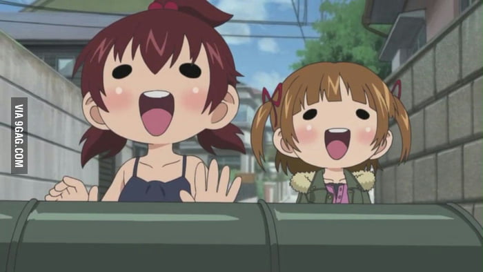 Futaba and Mitsuba with the best anime expression - 9GAG