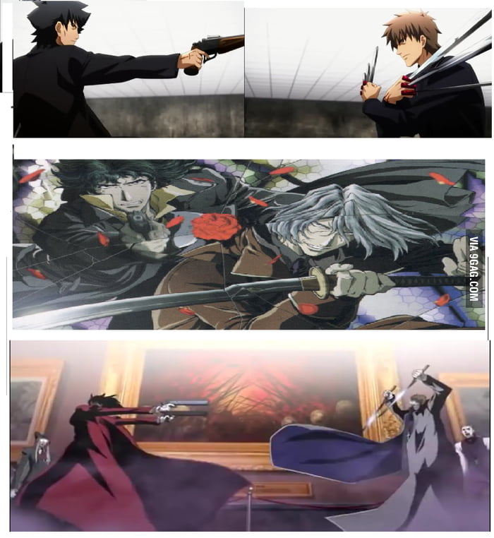 Which of these animes you think had the best gun vs sword fight(if ...
