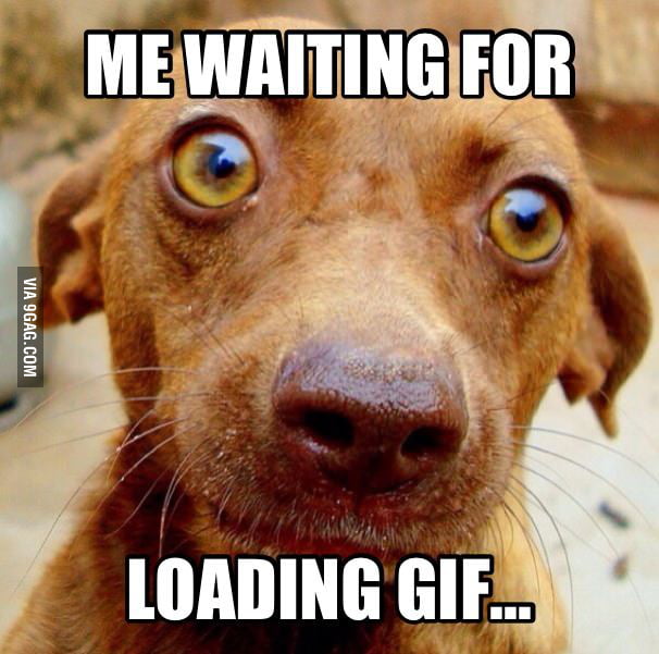 Me waiting for... Loading gif... - 9GAG