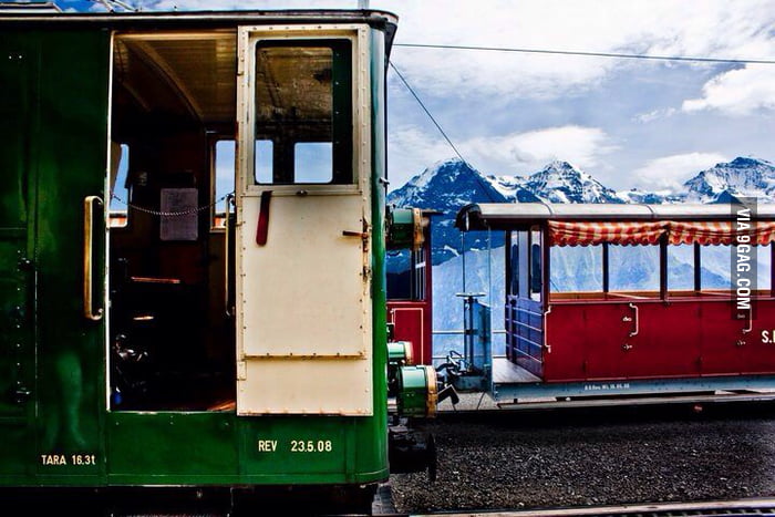Cog wheel trains of the Swiss Alps - 9GAG