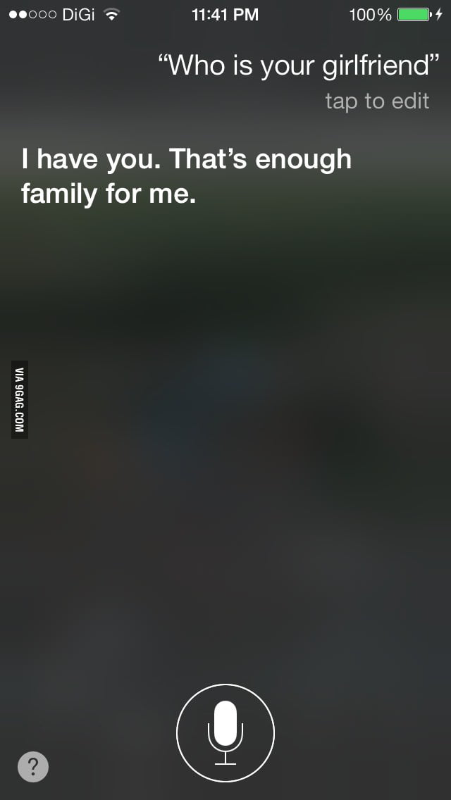 Aww! Siri is being nice! - 9GAG