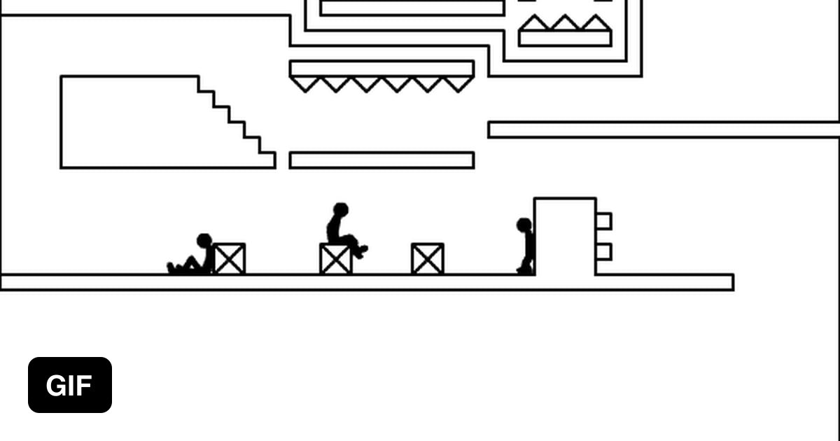 Made a new stickman running through a new obstacle course! - 9GAG