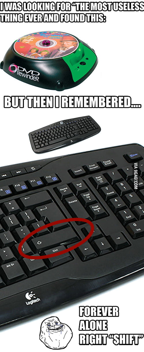 Poor right shift button - 9GAG