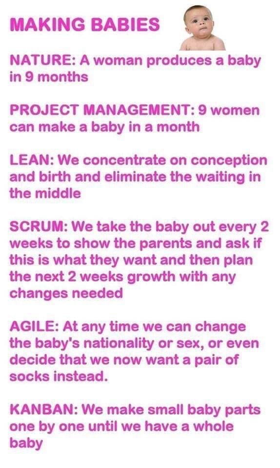 Using software development methods to make a baby - 9GAG