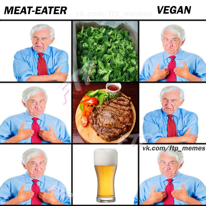 Meat-eater and vegan - 9GAG