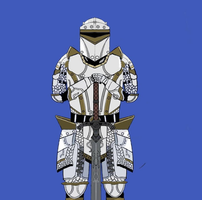 First drawing I made digitally. A Breton Templar from ESO - 9GAG