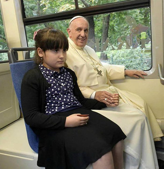 Pope Francis and his babe - 9GAG