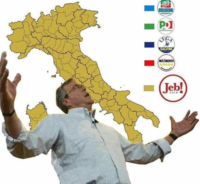 Breaking News!!!! Jeb wins Italian election - 9GAG