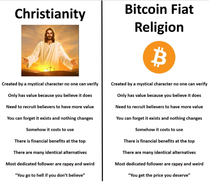Christianity vs Bitcoin cult - 9GAG
