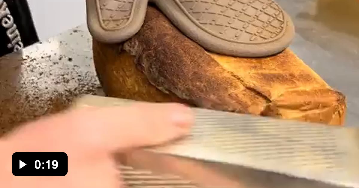 Scraping burnt crust off bread - 9GAG