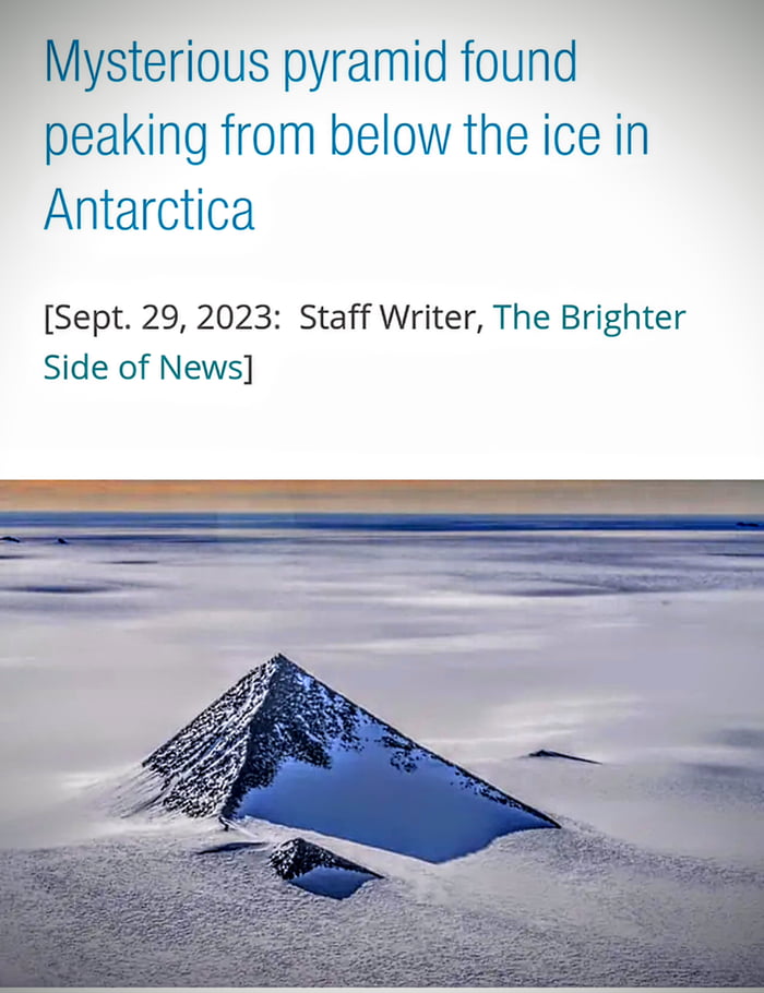 Pyramid like structure found in antartica coordinates 79°58’39.25”S 81 ...