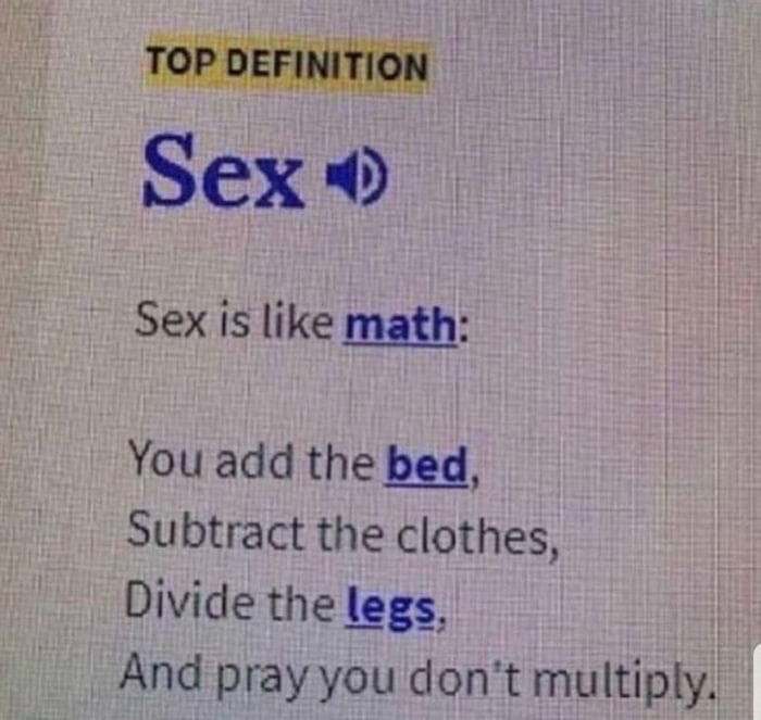 Sex is like math - 9GAG