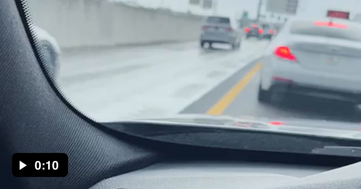 Traffic after flooding in Florida and one guy decided to use the ...
