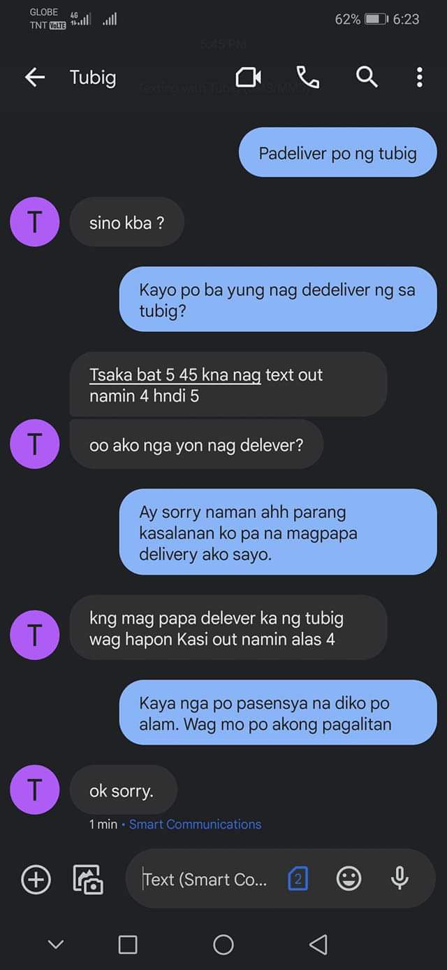 Magpapadeliver lang naman ako ng tubig galit agad. - 9GAG