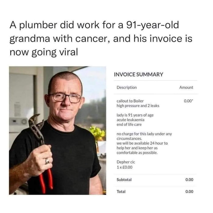 Plumber takes care of grandma - 9GAG