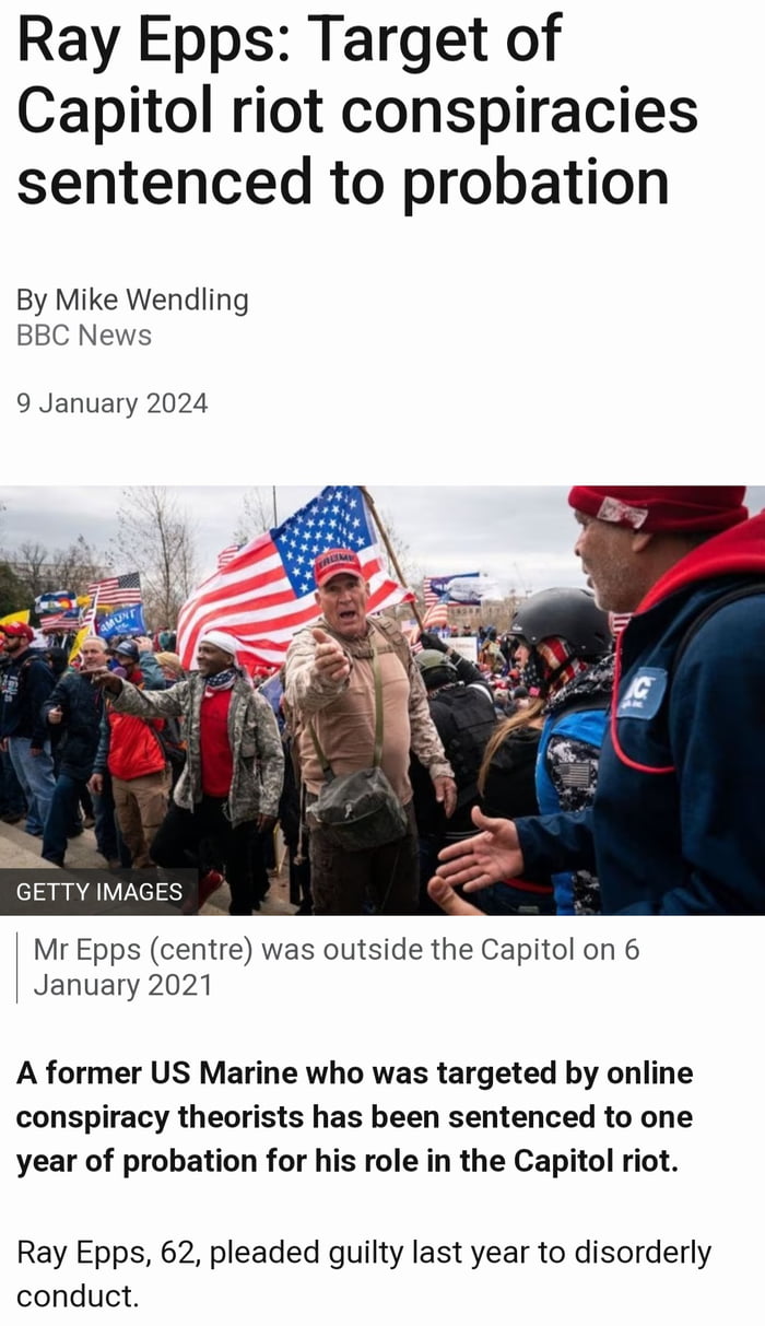 Fed plant Ray Epps gets no jail time & $500. Dollar fine . - 9GAG