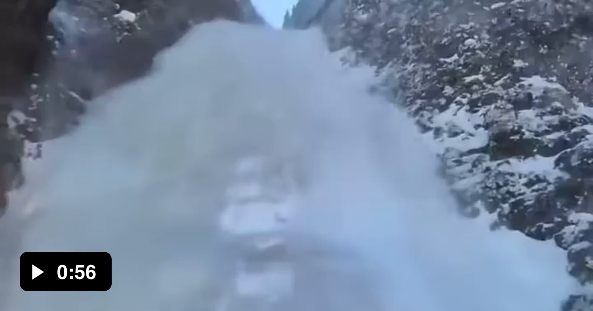 Ice Climber Slammed By Avalanche - 9GAG