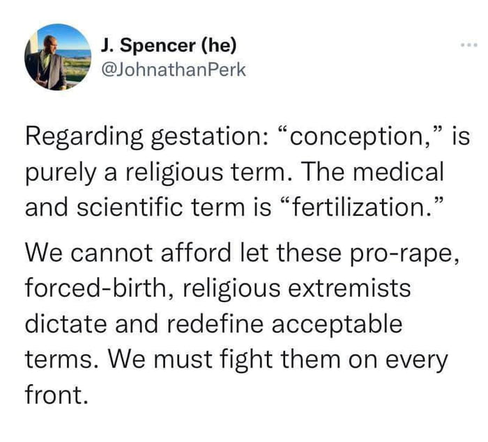 “Conception” is purely a religious term - 9GAG