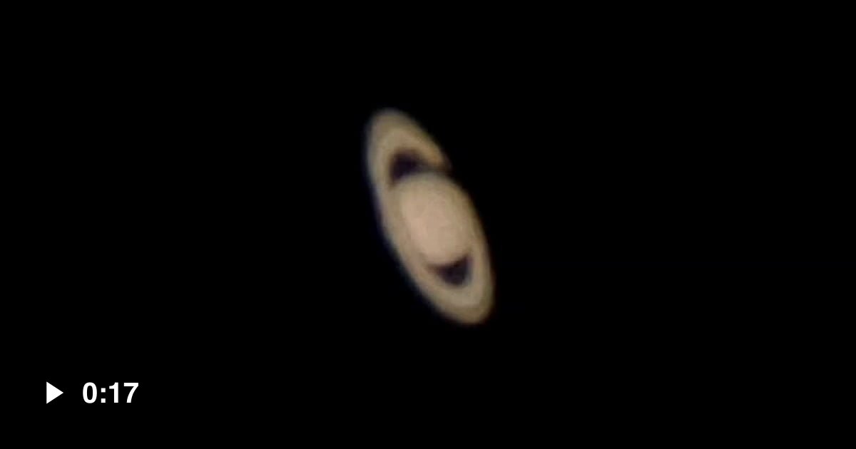 Saturn through my home telescope (captured with a smartphone camera) - 9GAG