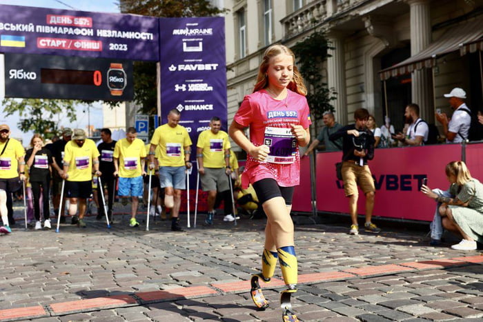 The "Mile of Invincibility" was overcome by 12-year-old Yana Stepanenko ...