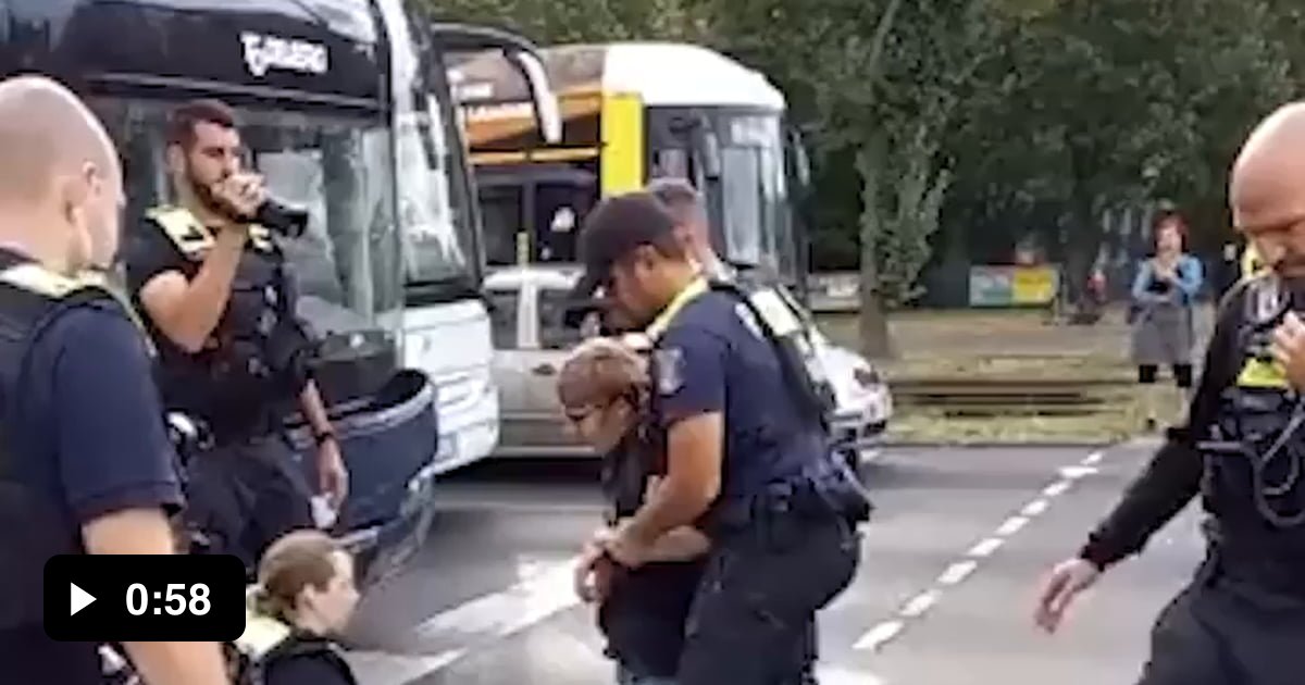 German police, no surprise, still apply the 'Pain Grip' to eco-protest ...