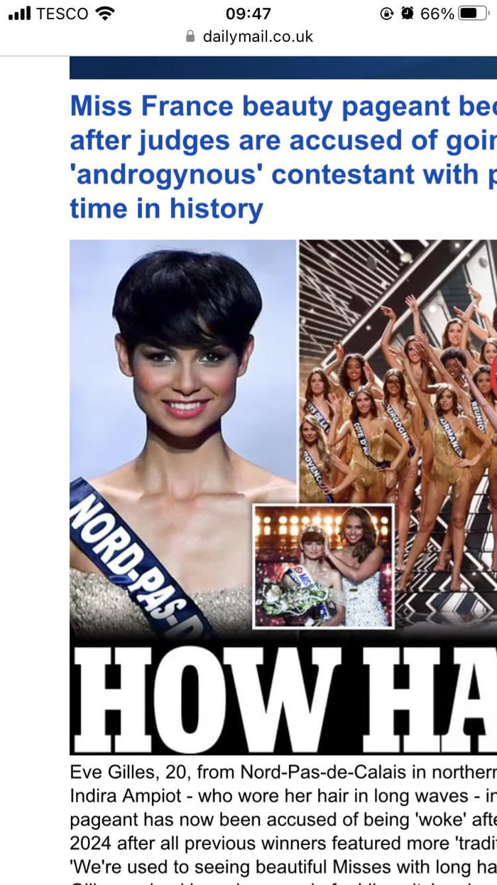 Daily fail in outrage woman with short hair wins miss France - 9GAG