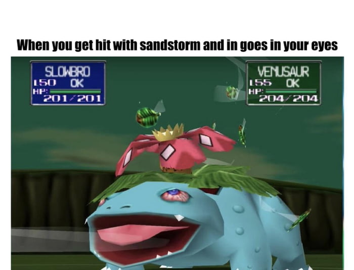 Stadium venasaur was in pain - 9GAG