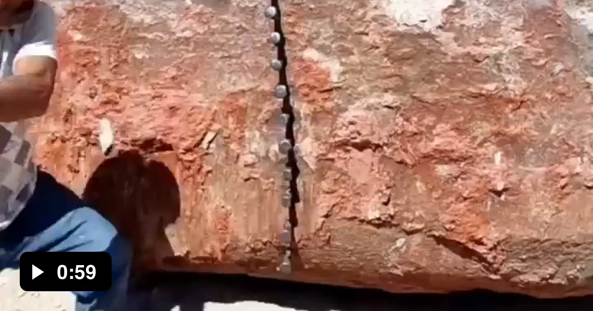 Breaking a Granite Stone in half - 9GAG