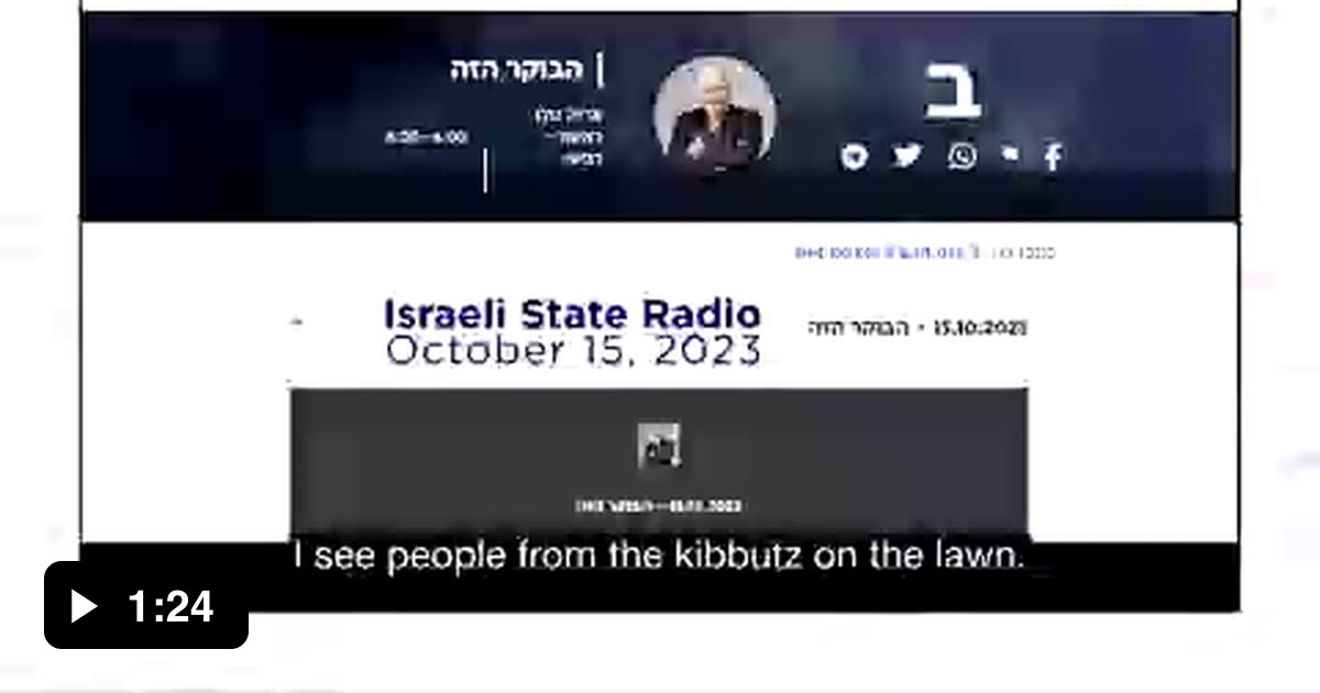 Hamas paid the victim of 7th October attack to lie on national radio ...