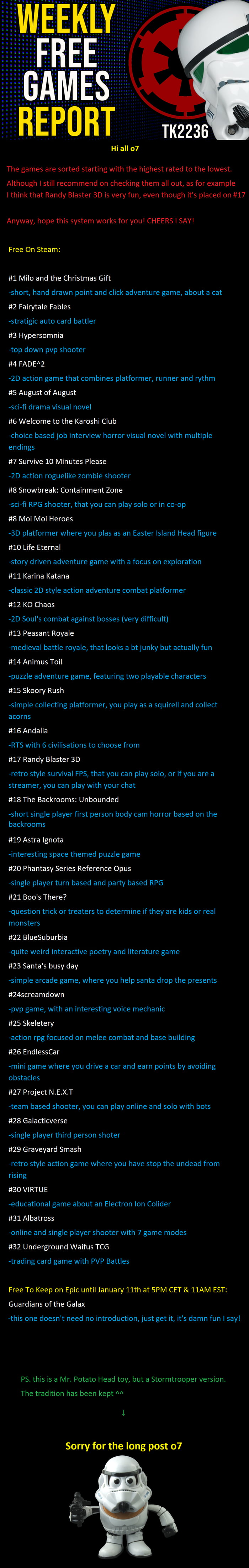 Weekly Free Games Report o7 - 9GAG