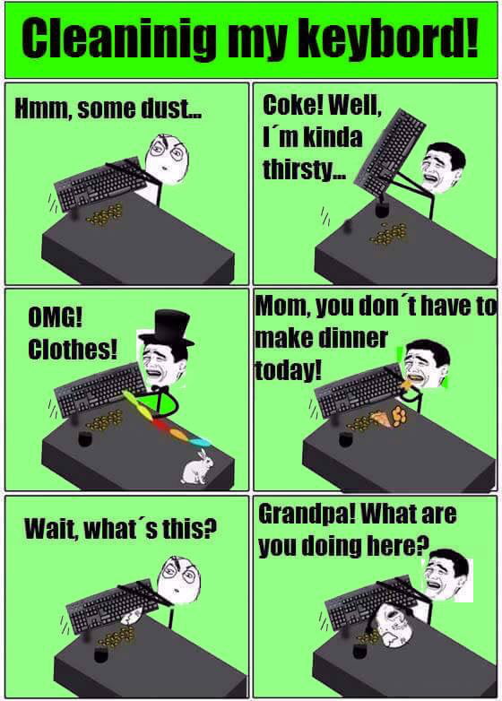 Cleaning Keyboard - 9GAG
