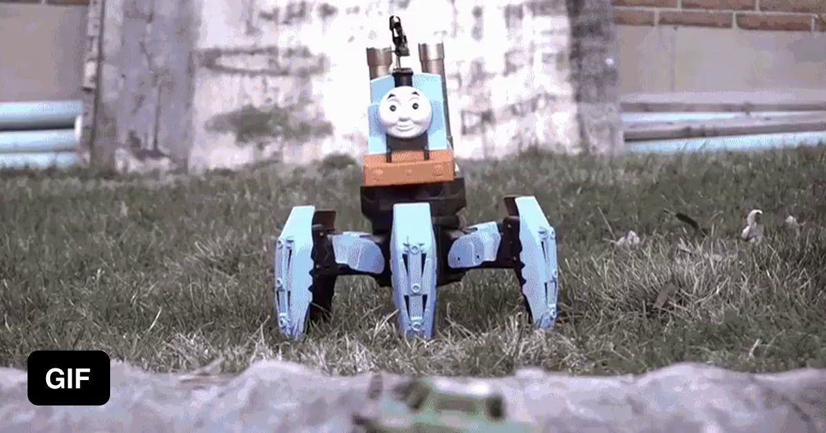 RC Thomas the Tank Engine Hexapod Flamethrower - 9GAG