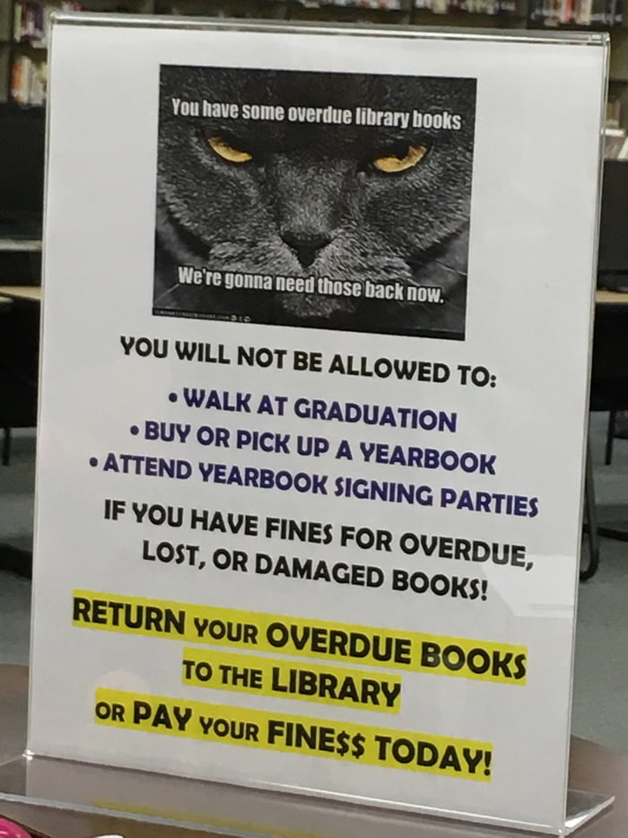 My librarian uses memes to threaten kids to return their books in ...