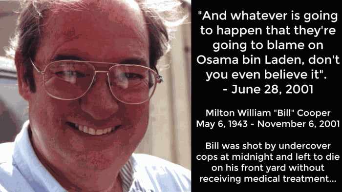 Milton William “Bill” Cooper (1943–2001) Former U.S. Naval Intelligence ...