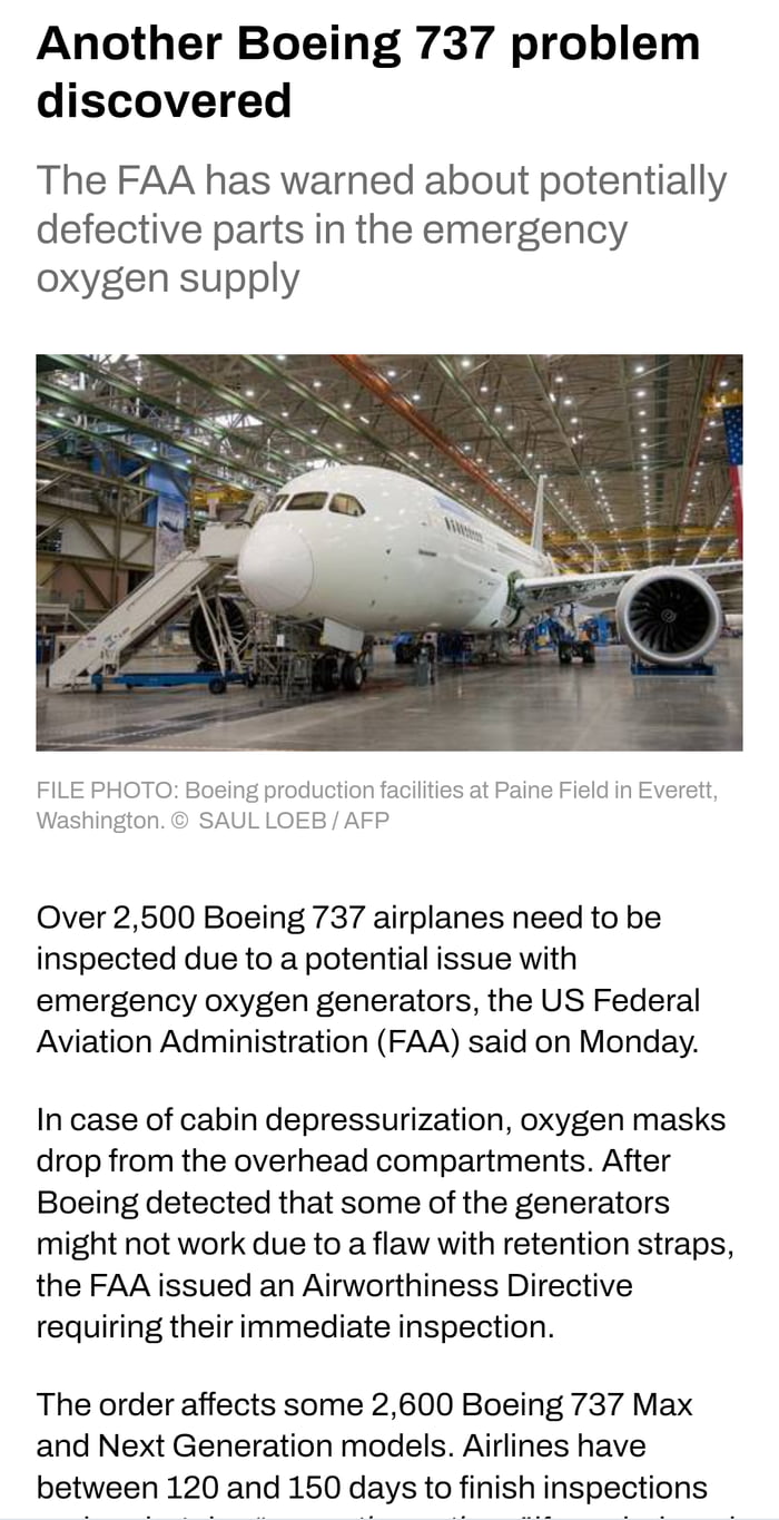 I think soon Boeing wings will just fly off during the flight. - 9GAG
