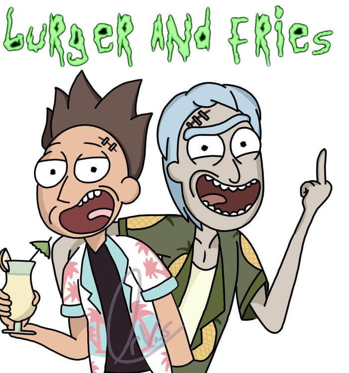Burger and Fries Rick and Jerry FanArt - 9GAG